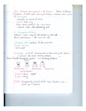 Required Homework Chapter 11 Structure of chromosomes - BSCI 222 ...