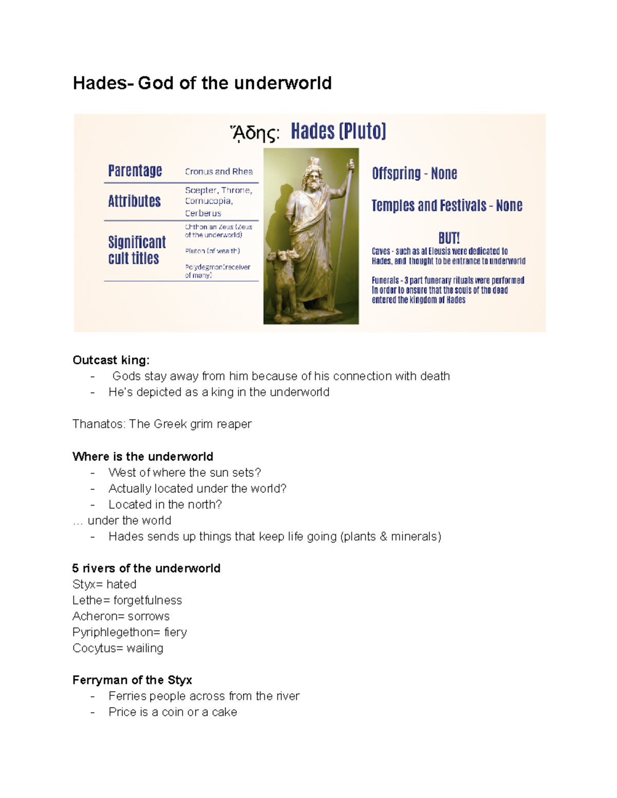 Hades- God of the underworld - Hades- God of the underworld Outcast ...
