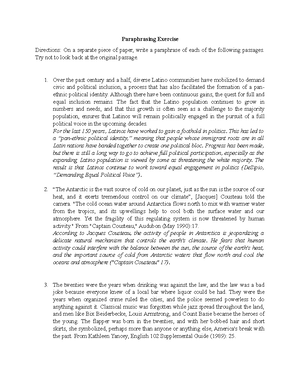 Workshop summarizing paraphrasing quoting reformatted - CONTENTS Lesson ...