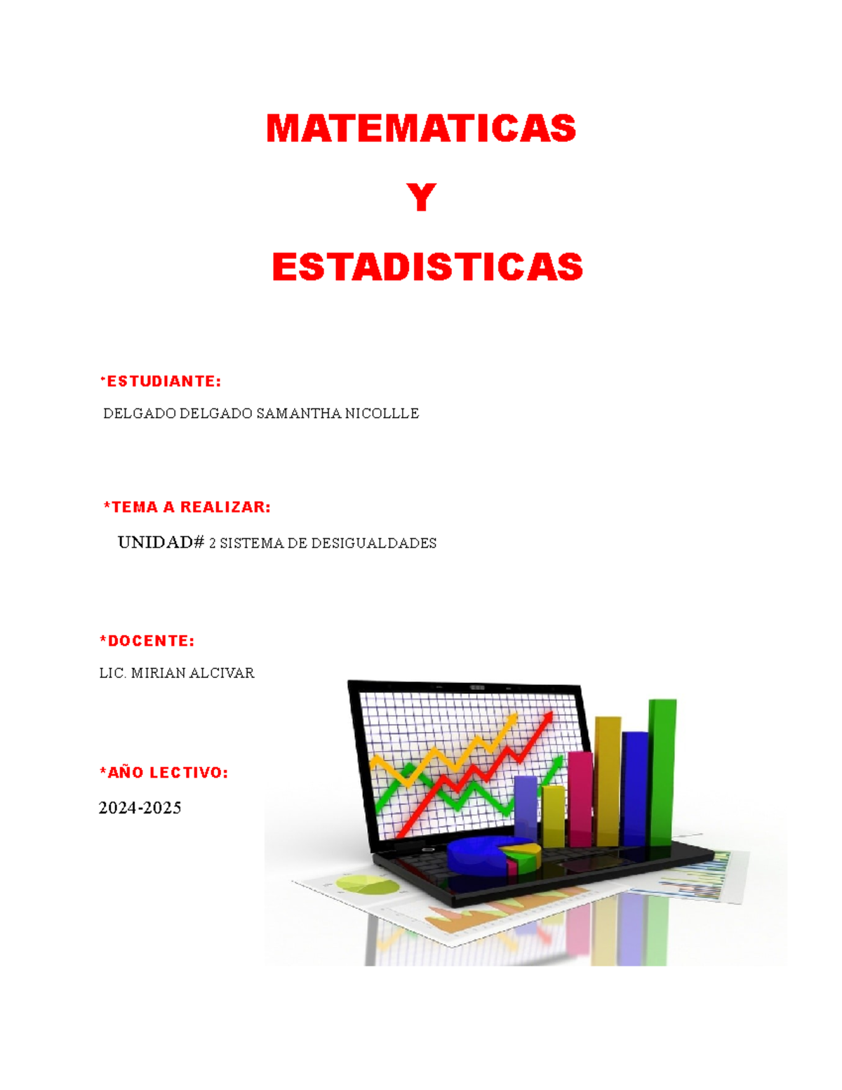 Matematicas Y Estadisticas - MATEMATICAS Y ESTADISTICAS *ESTUDIANTE ...
