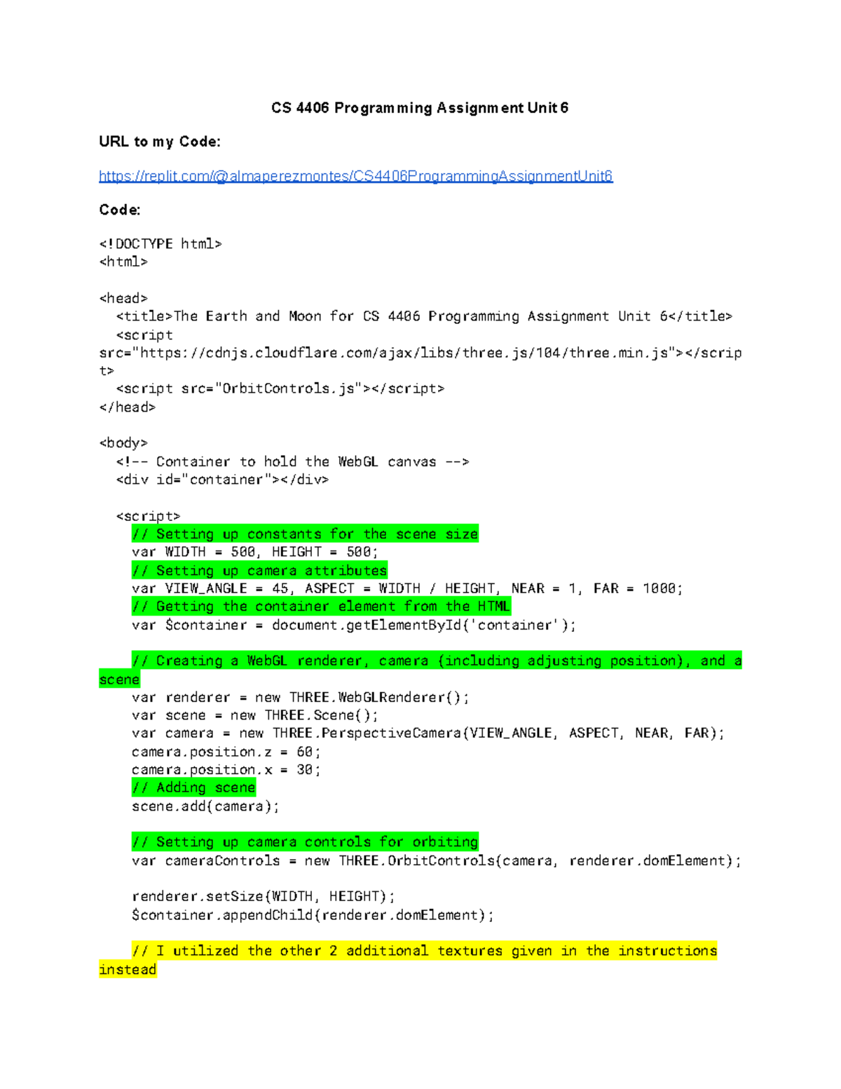CS 4406 Programming Assignment Unit 6 - - Studocu