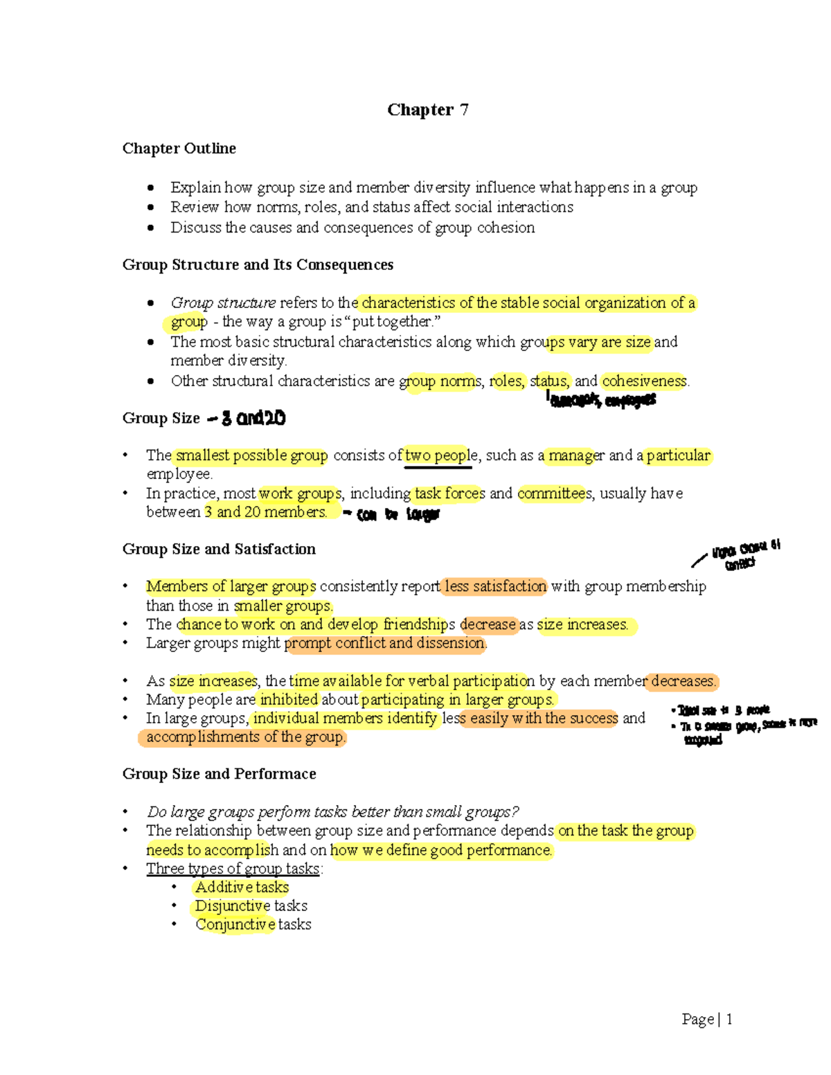 Chapter 7: Group Structure - Chapter 7 Chapter Outline x Explain how ...