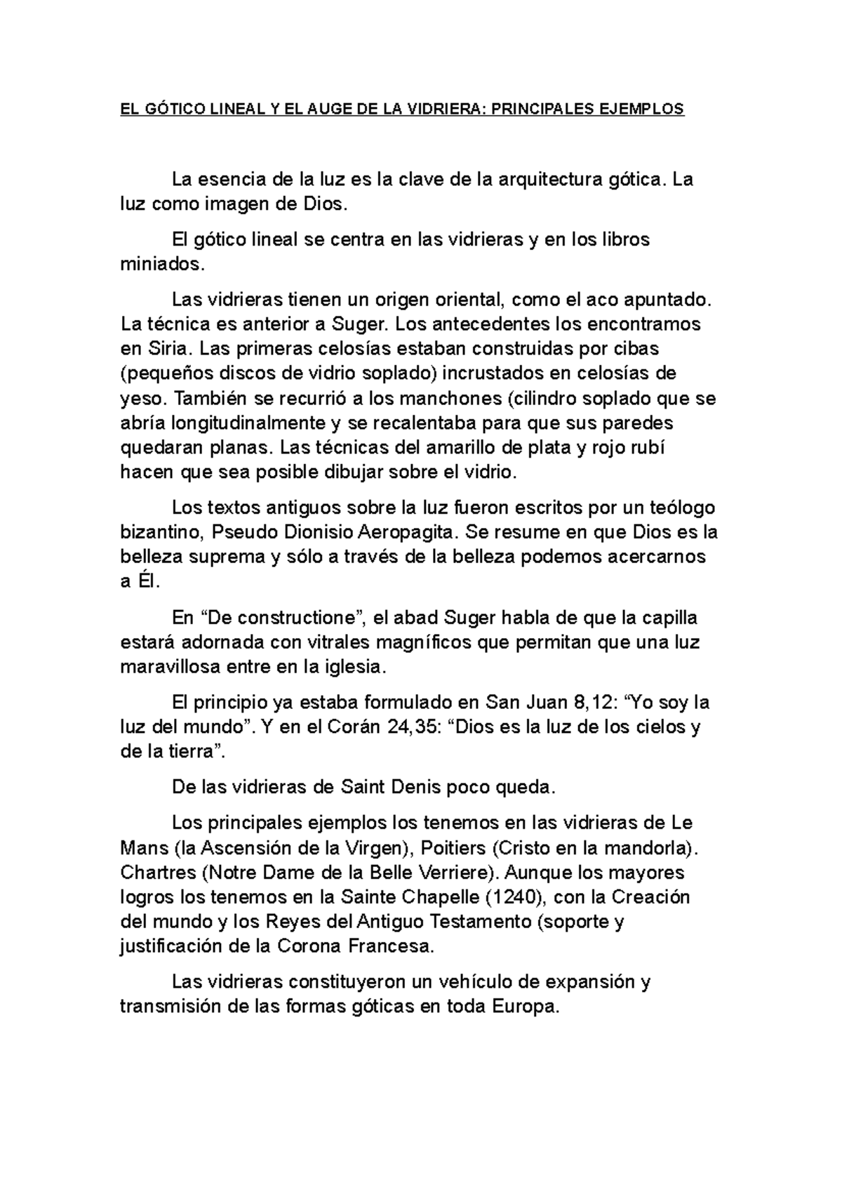 El gótico lineal y el auge la vidriera Principales ejemplos - EL GÓTICO ...