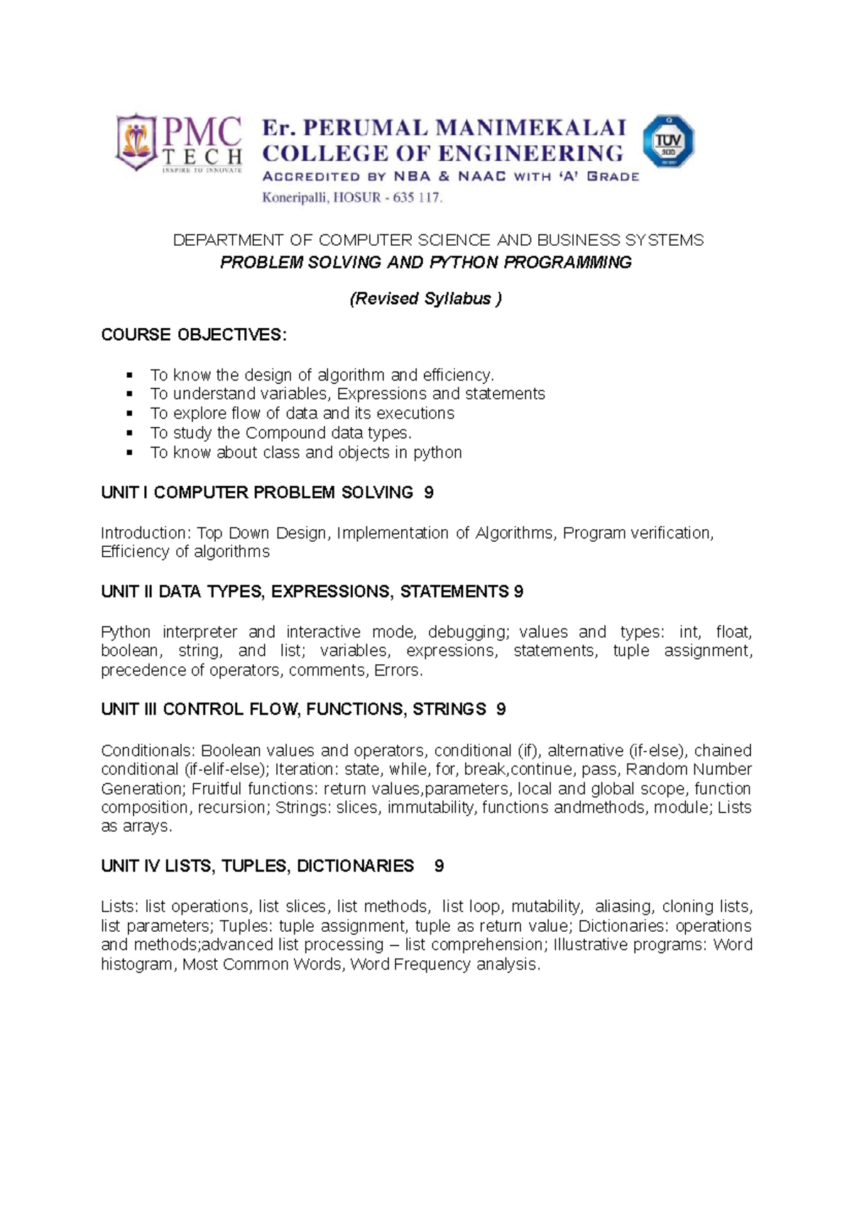 Python( Revised) - ffffff - DEPARTMENT OF COMPUTER SCIENCE AND BUSINESS ...