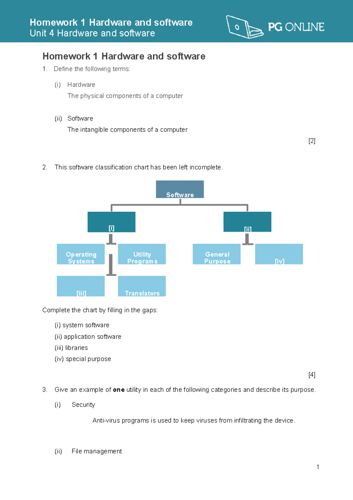 Hardware and software Homework 1 - Homework 1 Hardware and software ... Hardware and software Homework 1 - Homework 1 Hardware and software ...