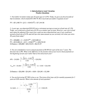 Formula Sheet-3 - Summary Corporate finance - Formulas for Corporate ...