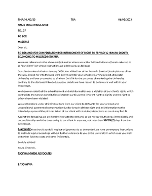 Lesson%201 - Brief course outline - PROPERTY LAW Lecture 1 16. The ...