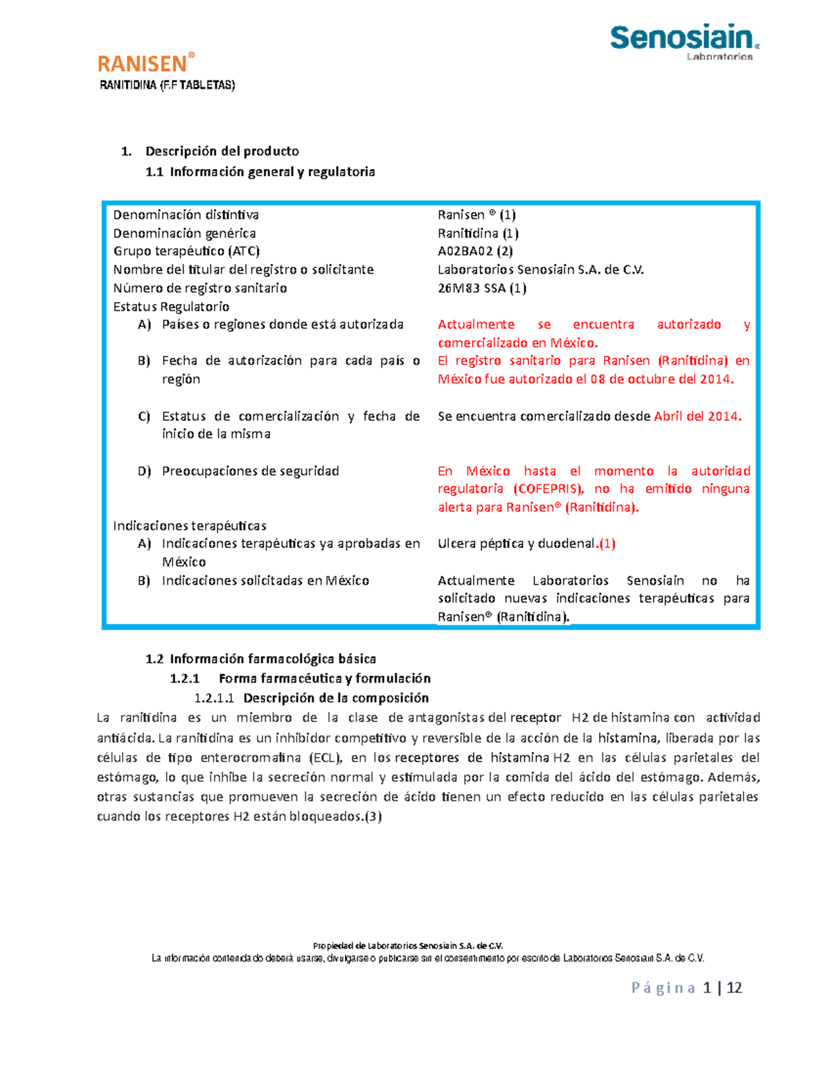 Ranisen soluciom - RANISEN RANITIDINA (F TABLETAS) Descripción del ...