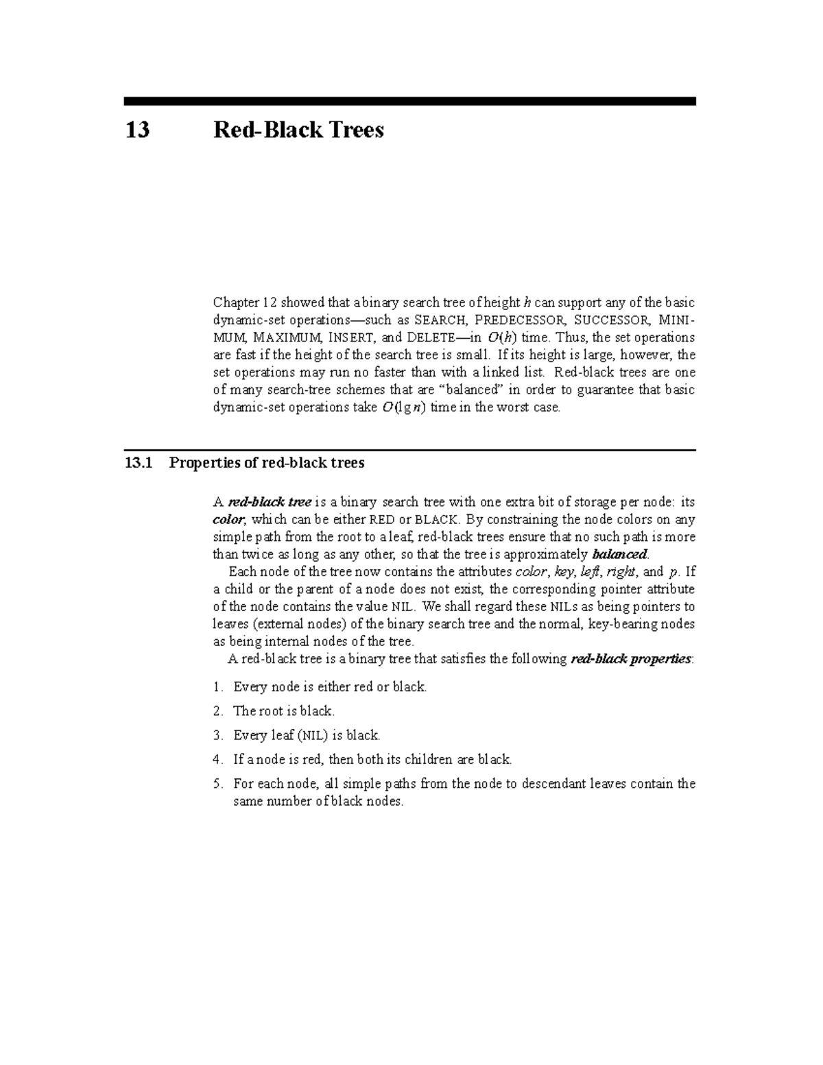 08 Ch 13 Red Black Trees Algorithms And Their Analysis 13 Red Black Trees Chapter 12 Showed