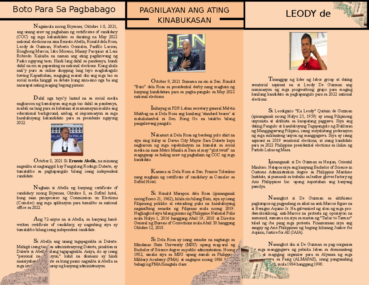 Artikulo sa filipinong larangan - Nagsimula noong Biyernes, Oktubre 1-8 ...
