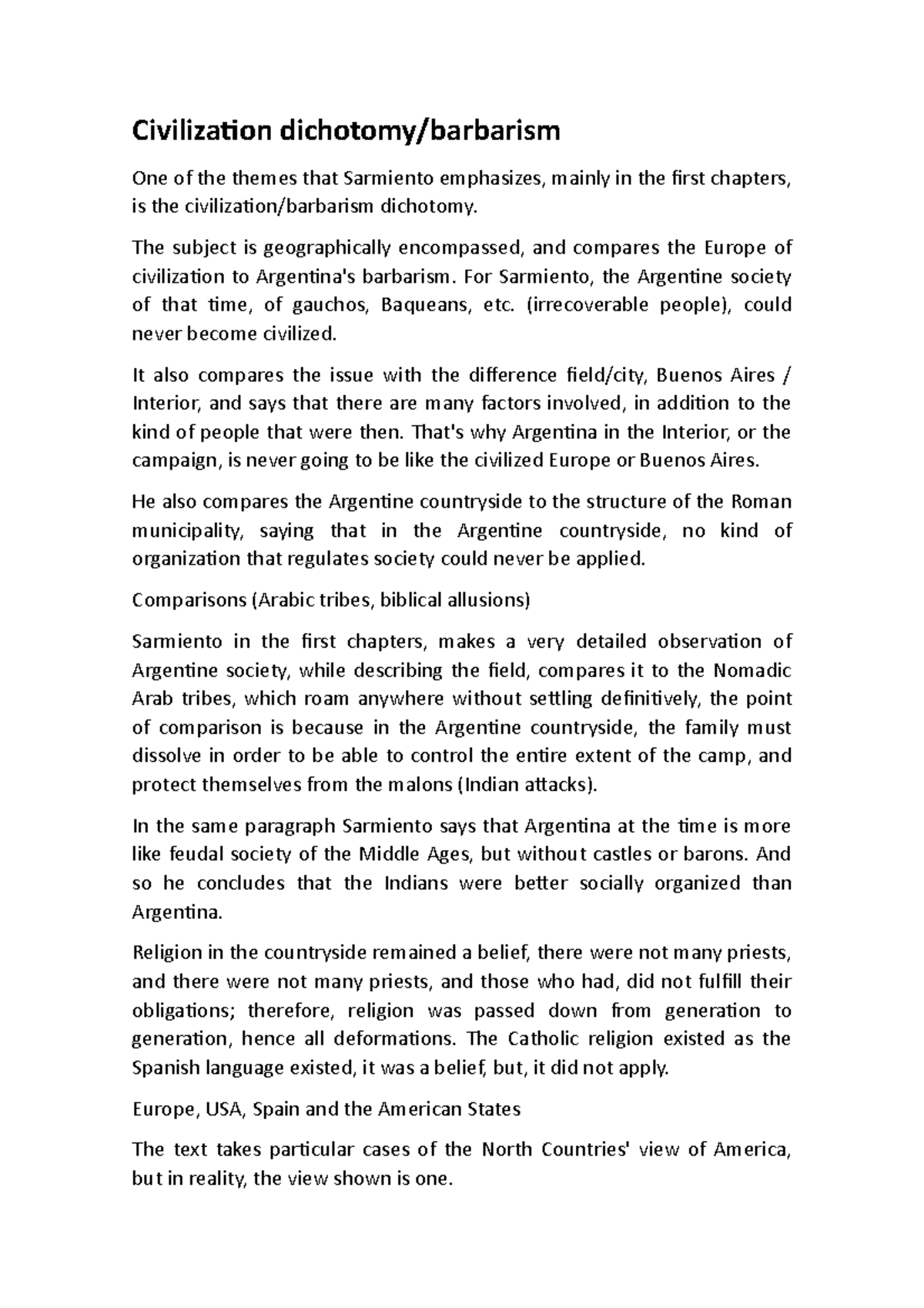 Civilization dichotomy - Civilization dichotomy/barbarism One of the ...