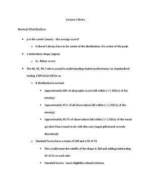 Lecture 4 Notes - Lecture 4 Notes Designing Your Study and Writing Your ...
