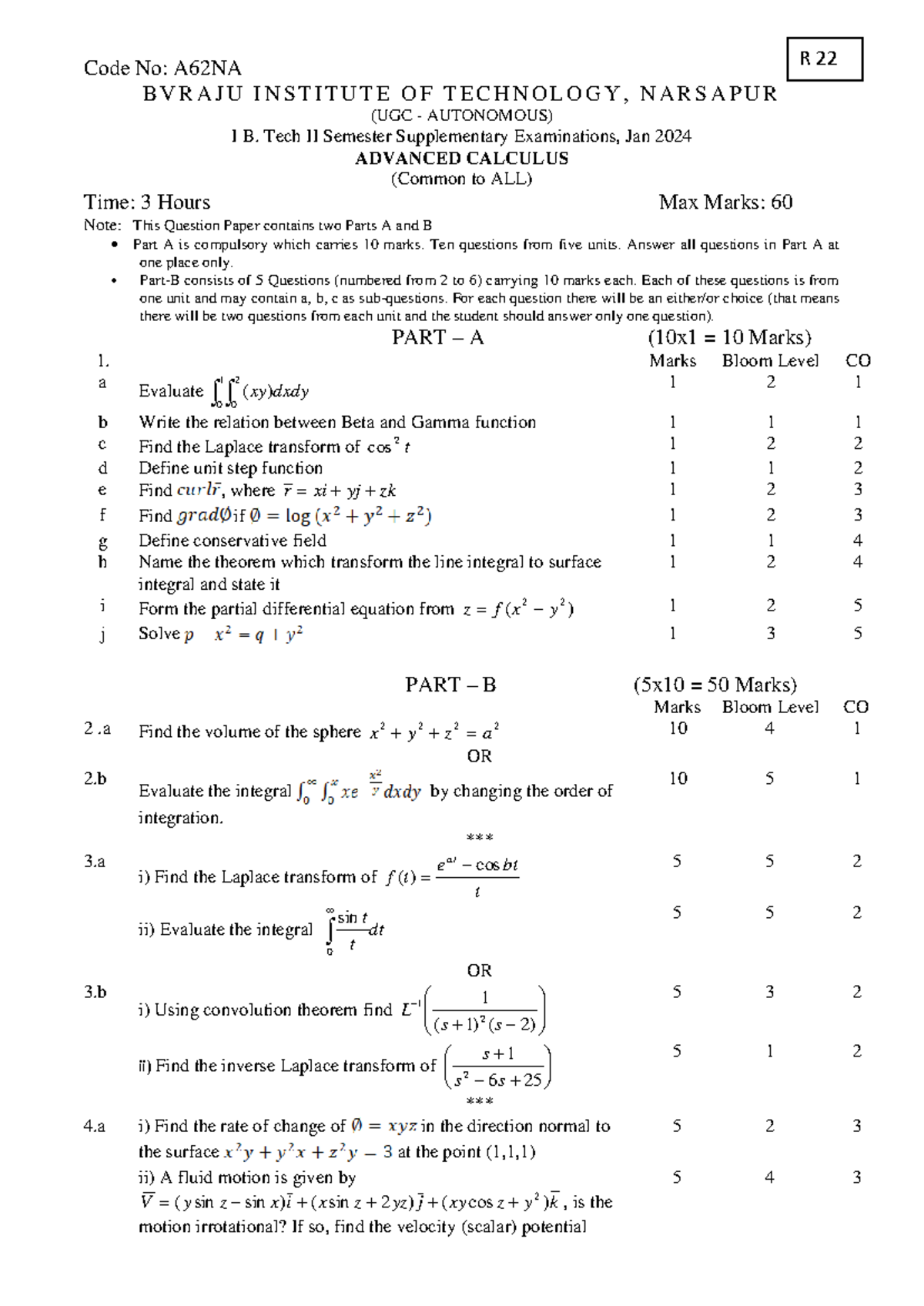 AC-R22 2 - important model papers - Code No: A 62 NA B V R A J U I N S ...