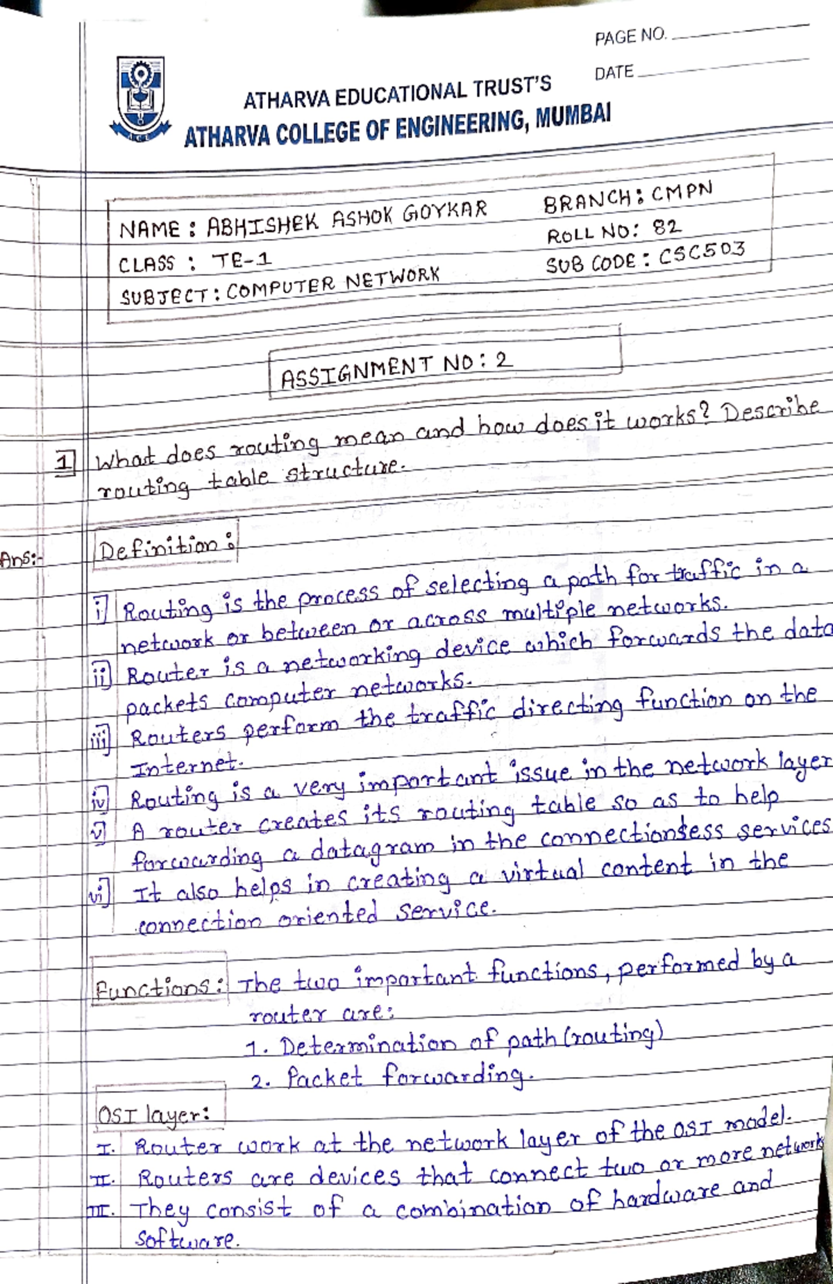 Cn assignment 2 - easy - Computer Engineering - Studocu