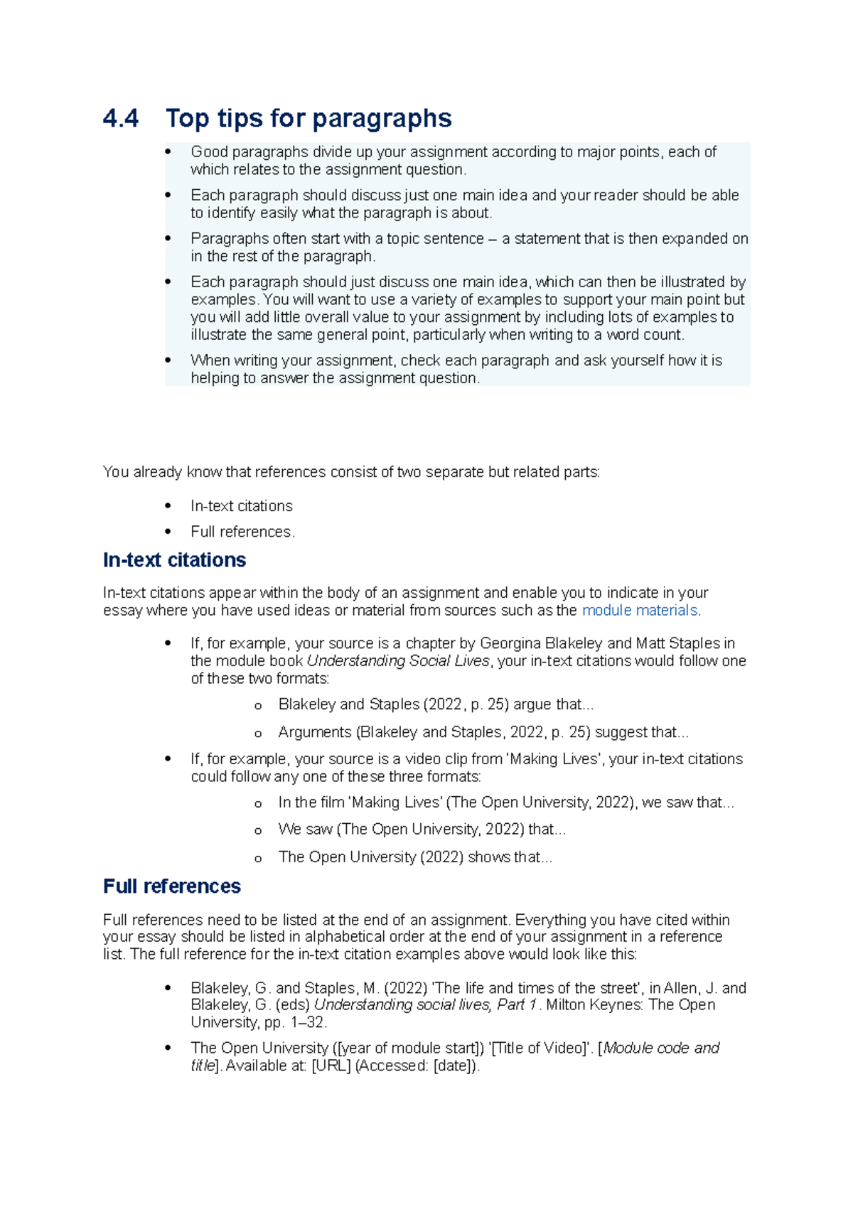 Essay tips - 4 Top tips for paragraphs Good paragraphs divide up your ...