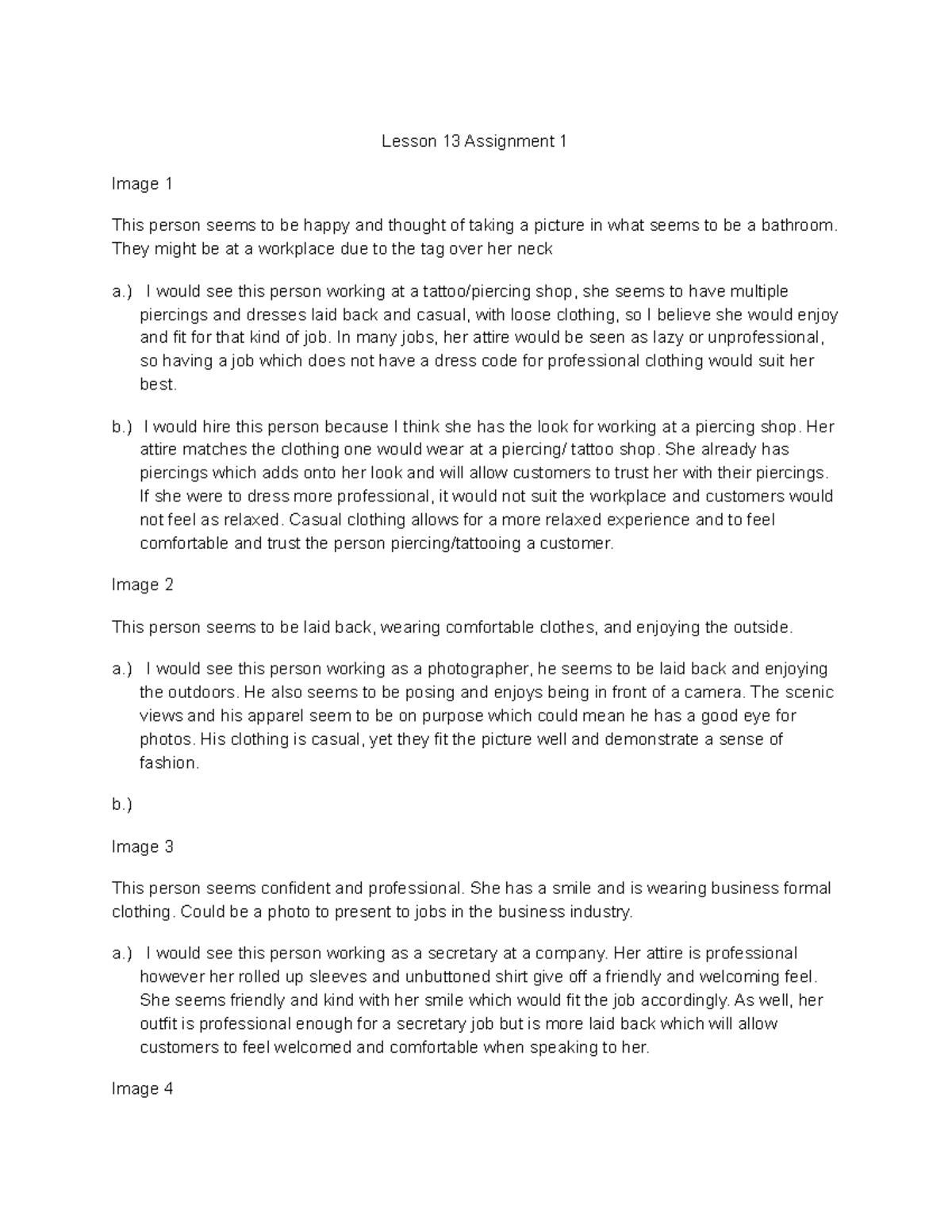UU150 2020 Lesson 13 Assignment 1 - Lesson 13 Assignment 1 Image 1 This person seems to be happy ...