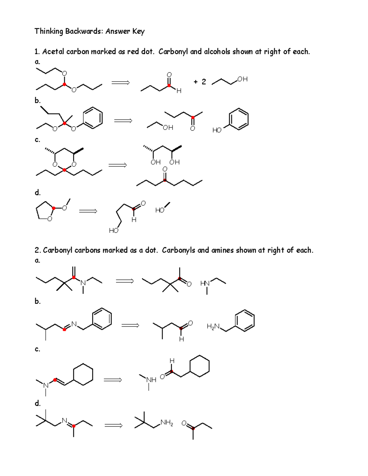 Aldketans 7 - questions - Thinking Backwards: Answer Key 1. Acetal ...