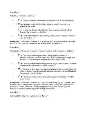 QSO 640 Module 6 - Pre-Test - Question 1 Risk is best defined as ...