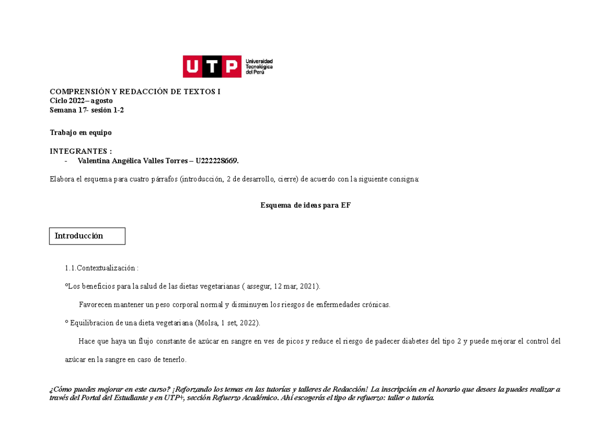 Examen Final - sdadf - COMPRENSIÓN Y REDACCIÓN DE TEXTOS I Ciclo 2022 ...