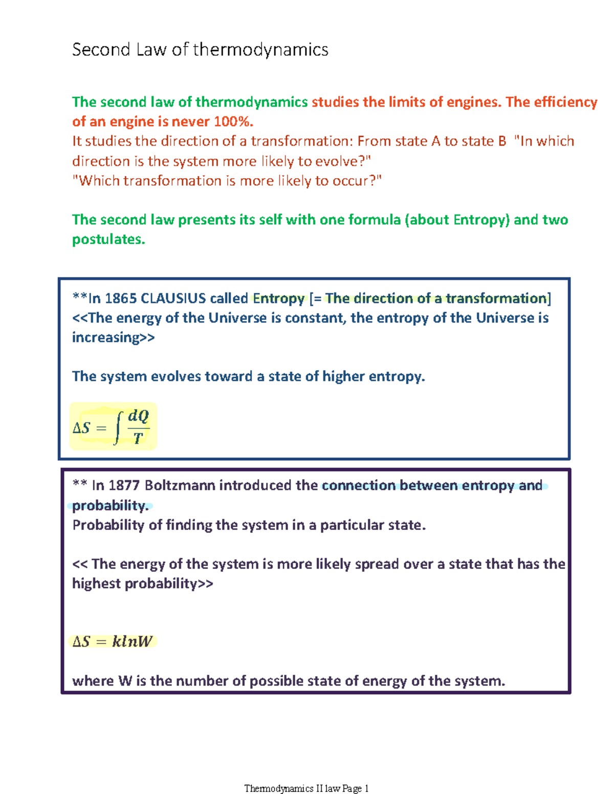 Thermodynamics Law 2 - The second law of thermodynamics studies the ...