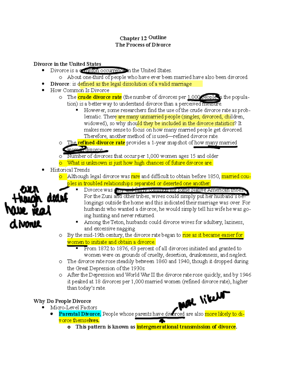 Chapter 12 Outline - Writing assignment - Chapter 12 Outline The ...