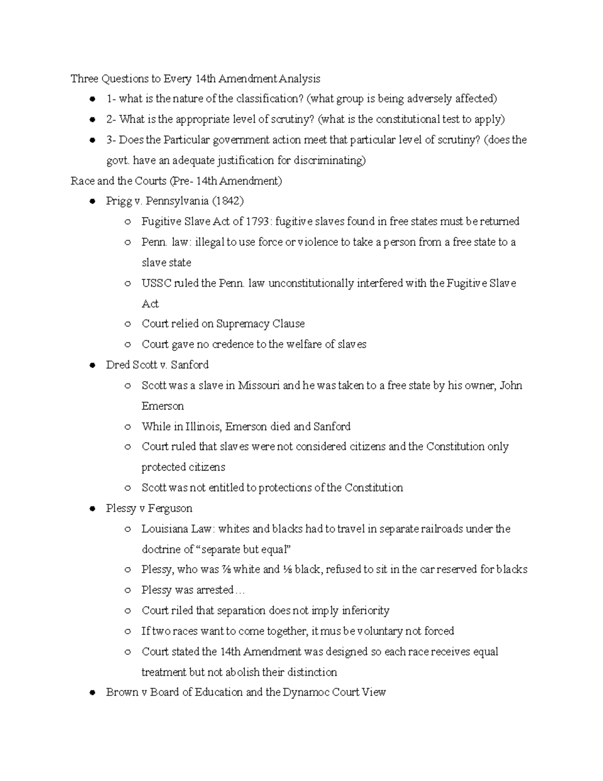 Three Questions to Every 14th Amendment Analysis - have an adequate ...
