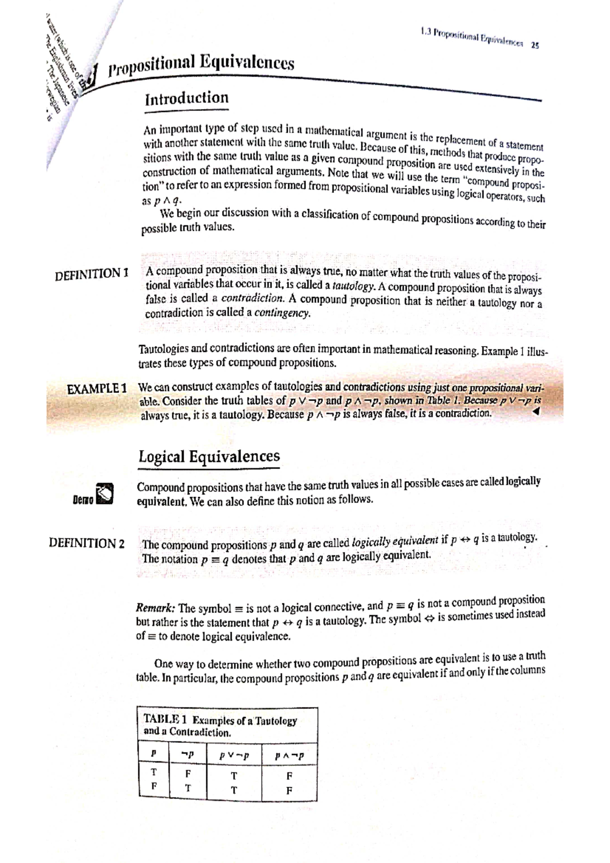 Propositional Equivalences - Bsc maths - Studocu