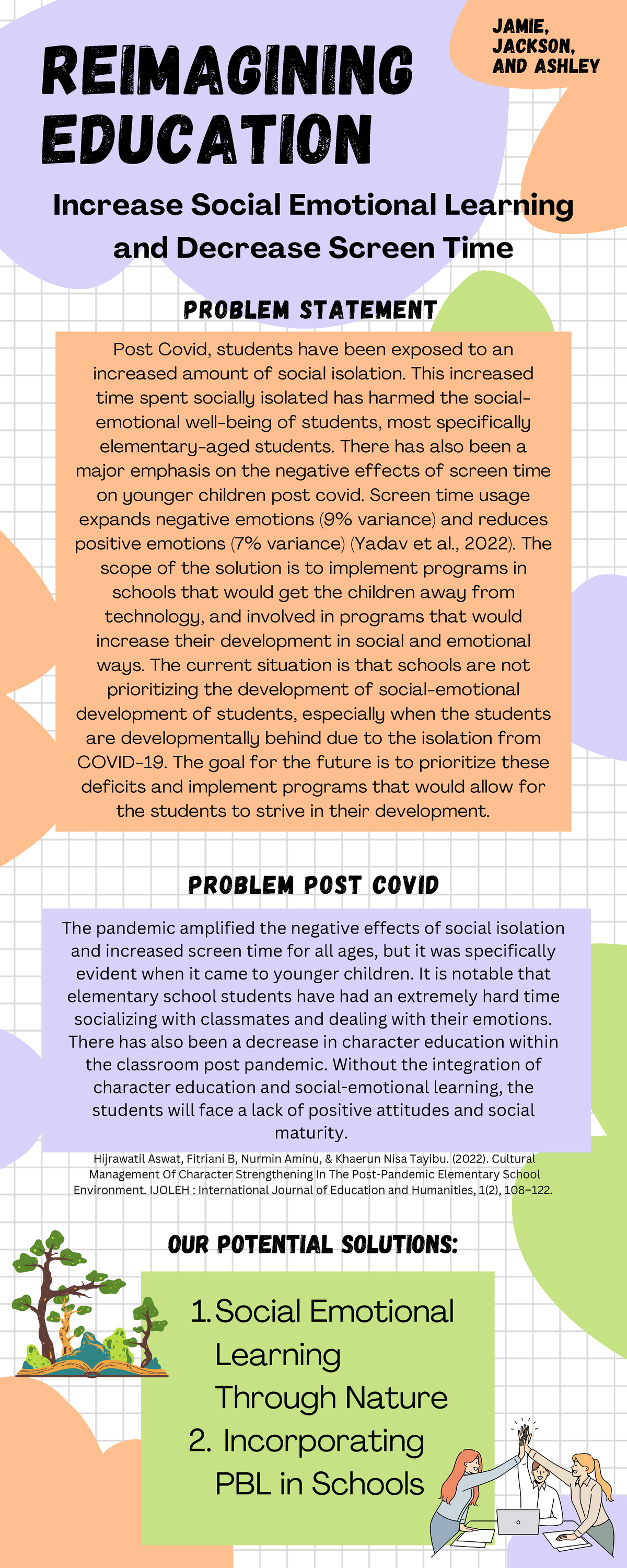 PBL Project #2 - REIMAGINING EDUCATION Increase Social Emotional ...