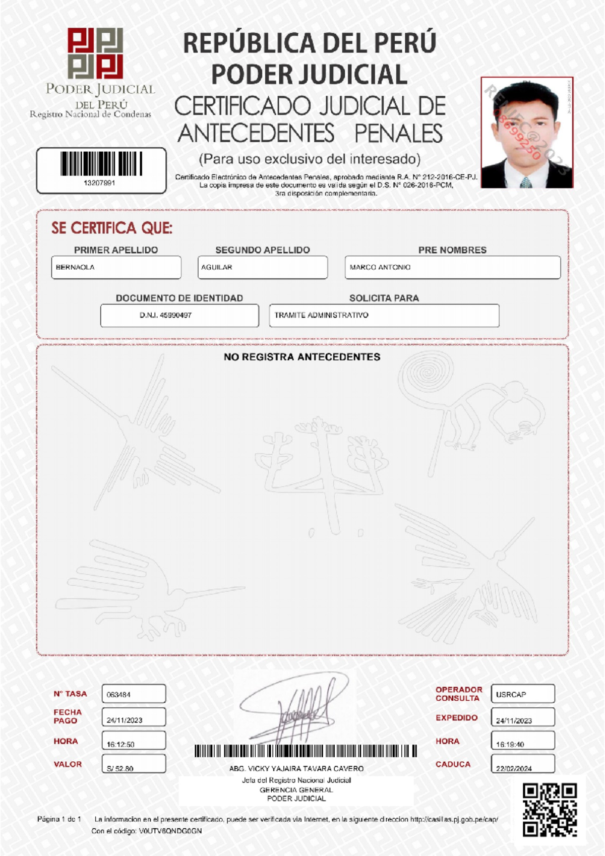 13207991 - Full letras - PIP REPUBLICA DEL PERÚ PIP PODER JUDICIAL ...