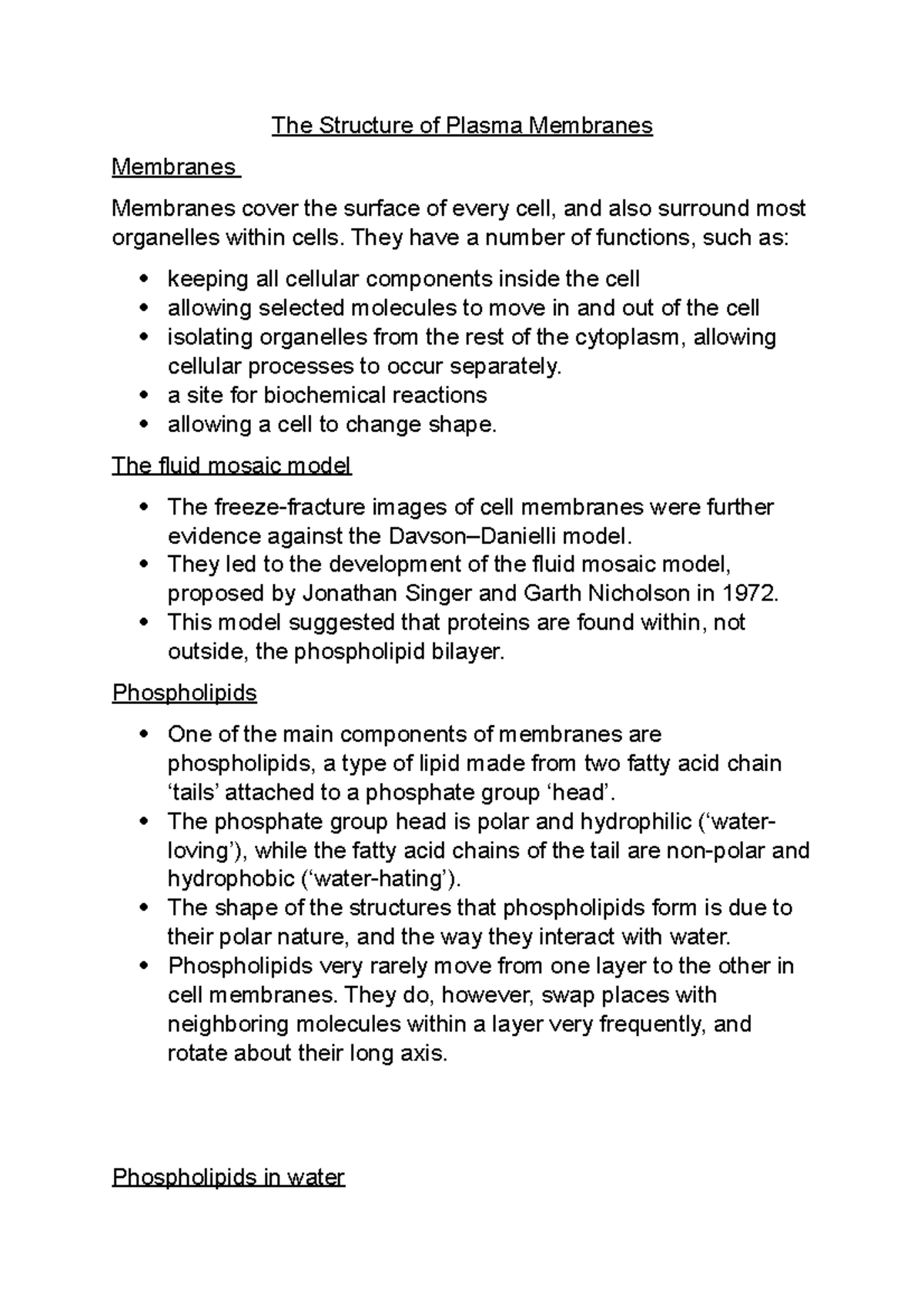 The Structure of Plasma Membranes 1 - The Structure of Plasma Membranes ...