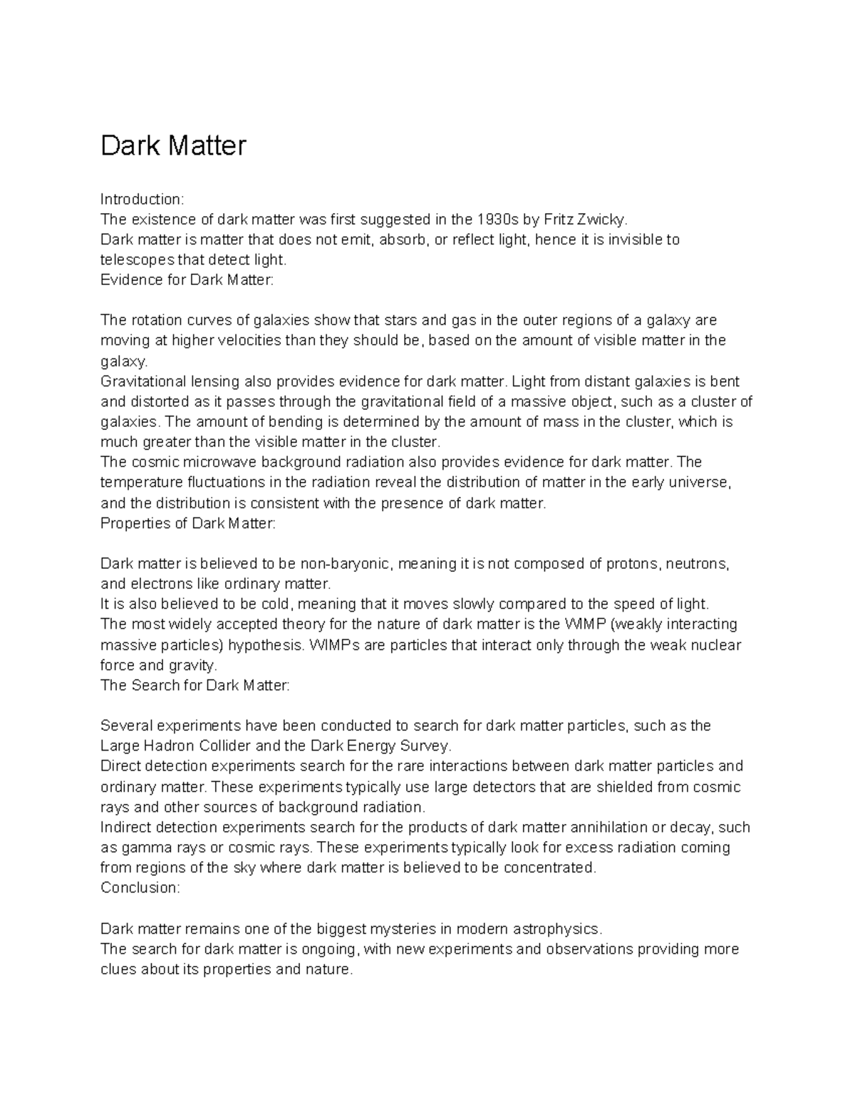 General Physics III (PHY-2040) Lecture 51 - Dark Matter - Dark Matter Introduction: The ...