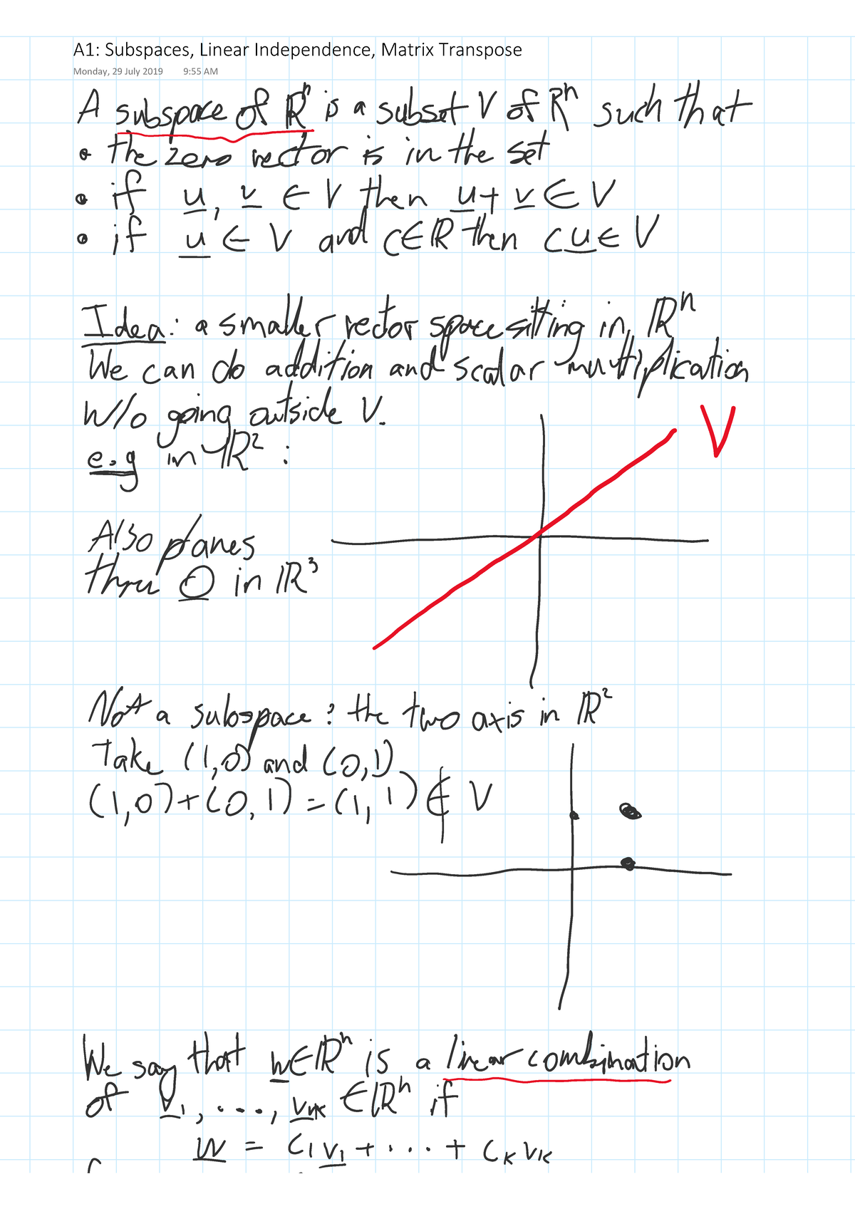 Mathematics IB Algebra Lecture Notes - MATHS 1012 - Warning: TT ...