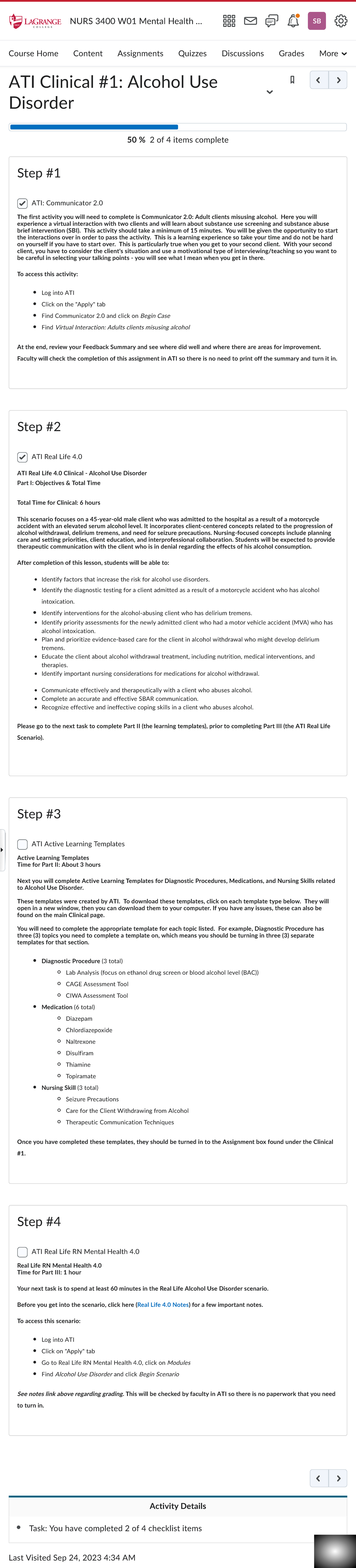 ATI Clinical #1 Alcohol Use Disorder - NURS 3400… - ATI: Communicator 2 ...