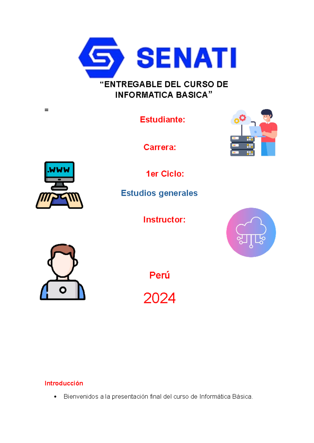 Entregable CON Caratula Personalizada - “ENTREGABLE DEL CURSO DE ...