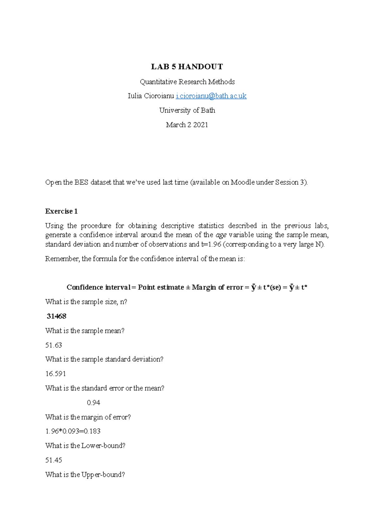 PL20899 LAB 5 Handout 2021 - LAB 5 HANDOUT Quantitative Research ...