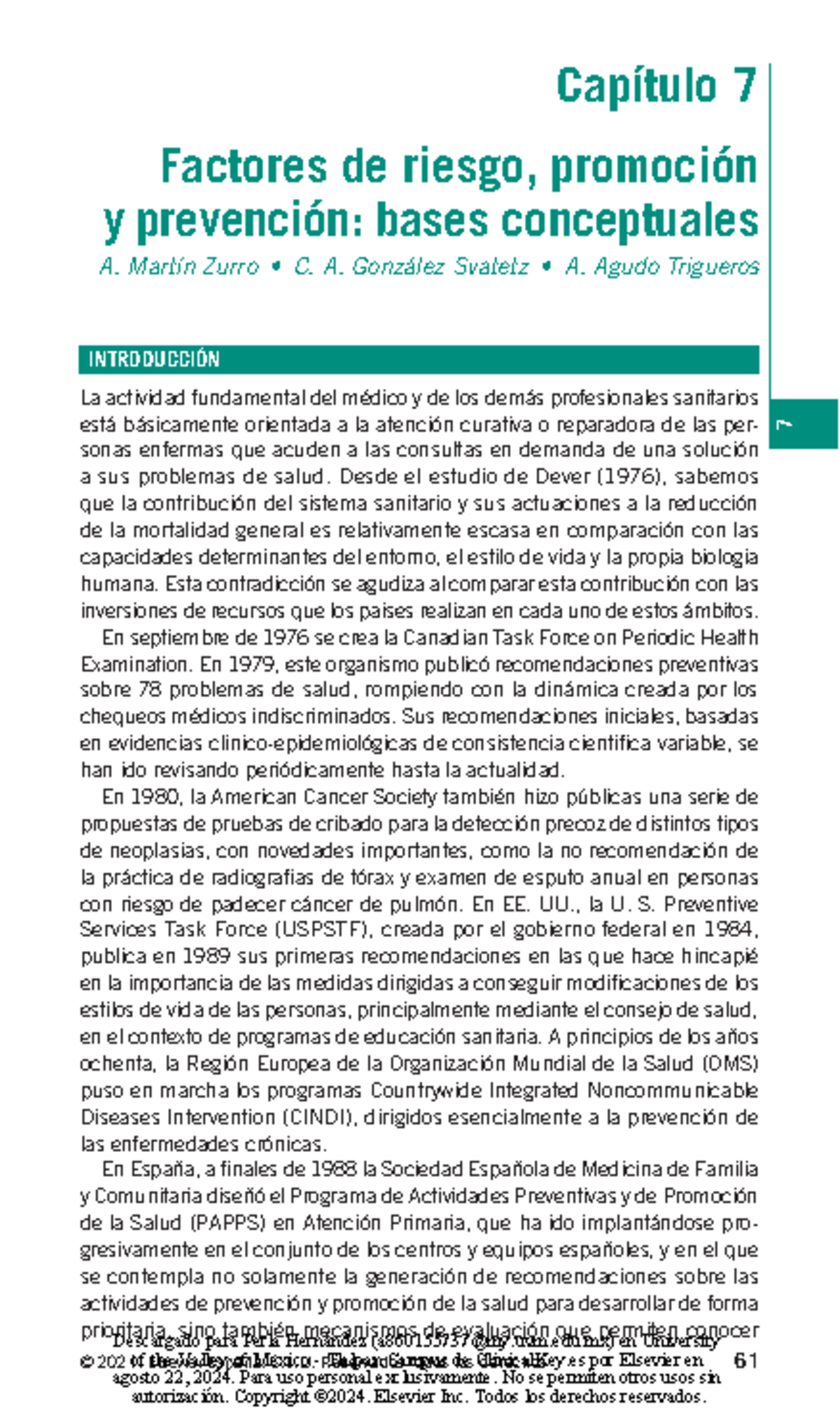 Cap. 7. Compendio de Atención Primaria - © 2021. Elsevier España, S.L. Reservados todos los ...