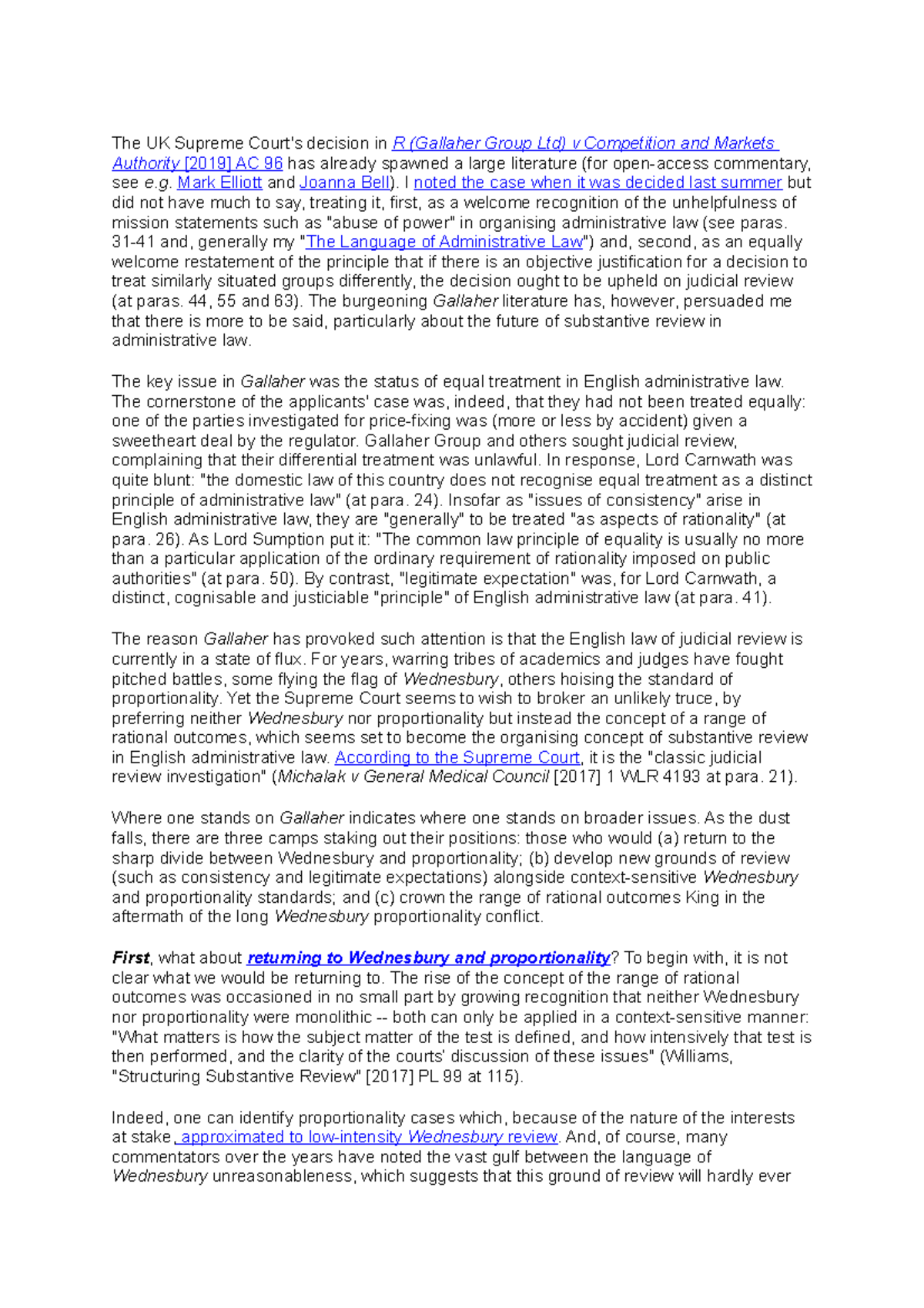 Administrative Law Lecture Handout 21 2018-2019 - The Future of ...