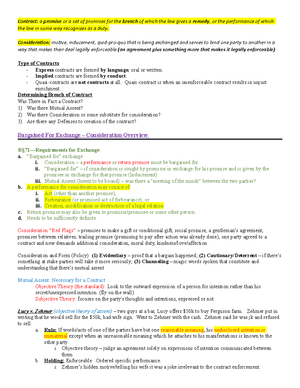 Contracts Cheat Sheet - outline - CONTRACTS – CHEAT SHEET VOCABULARY ...