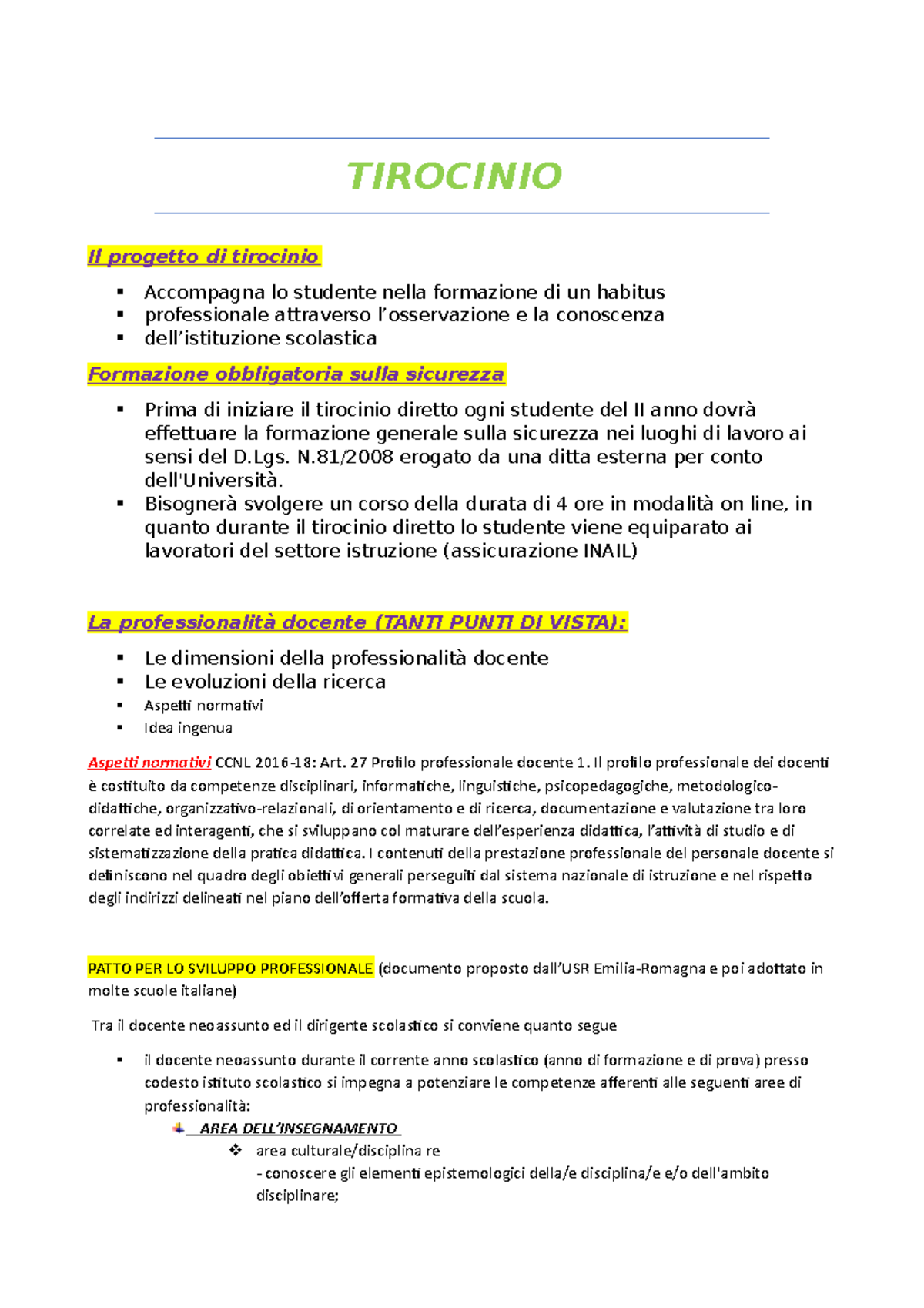 Tirocinio Slide - TIROCINIO Il progetto di tirocinio Accompagna lo ...