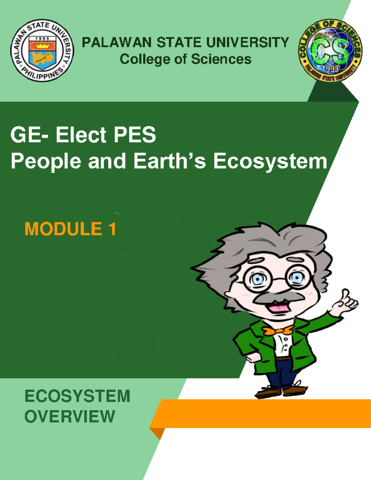 Module 1 Ecosystem Overview 1 - GE- Elect PES People and Earth’s ...