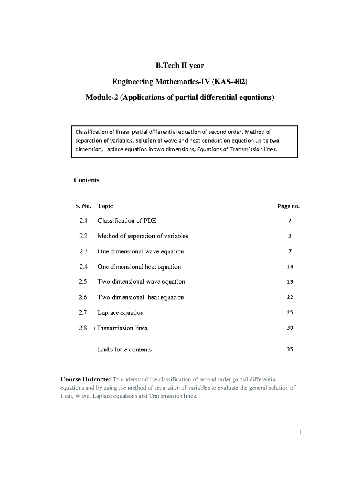 Module 2 IV - bur - B II year Engineering Mathematics-IV (KAS-402 ...