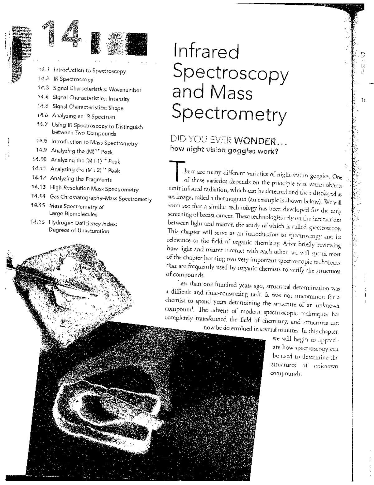 IR and Mass Spec Klein - Professor paul smith - CHEM 352L - Studocu