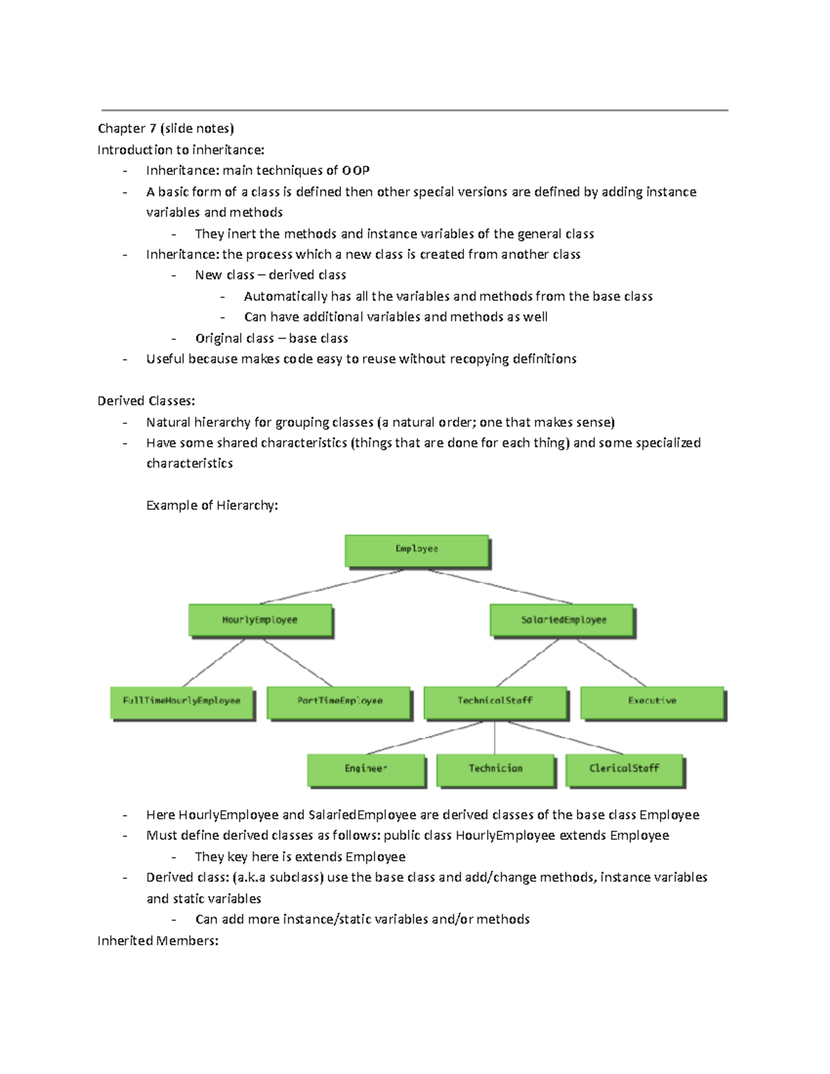 213 - 7, 8, 9, 13 notes - Chapter 7 (slide notes) Introduction to ...
