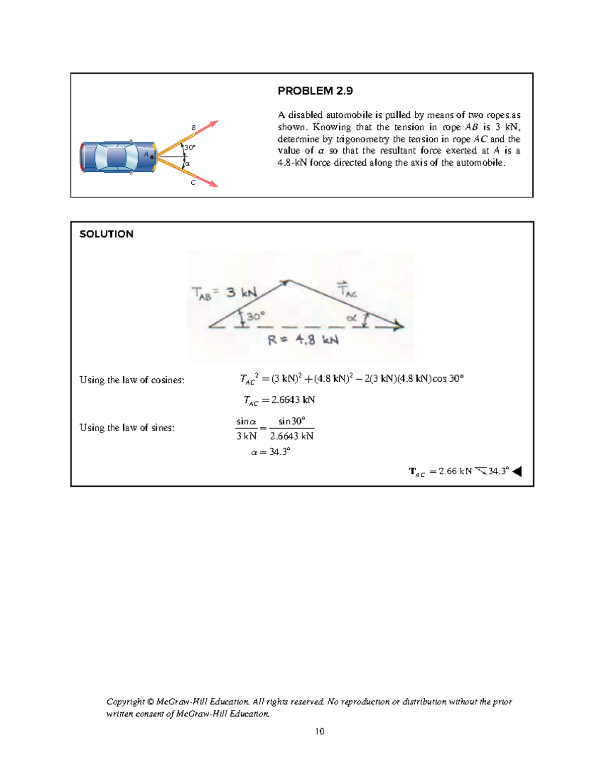 HW01 - Statics HW - Copyright © McGraw-Hill Education. All rights ...