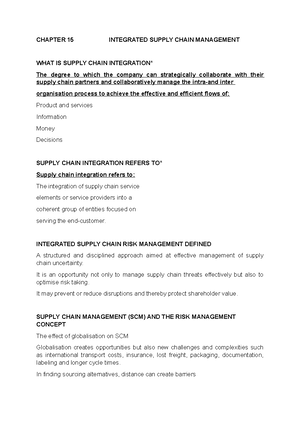 Chapter 1 - Handouts 1 - Summary - OPERATIONS MANGEMENT 1 – HANDOUTS No ...