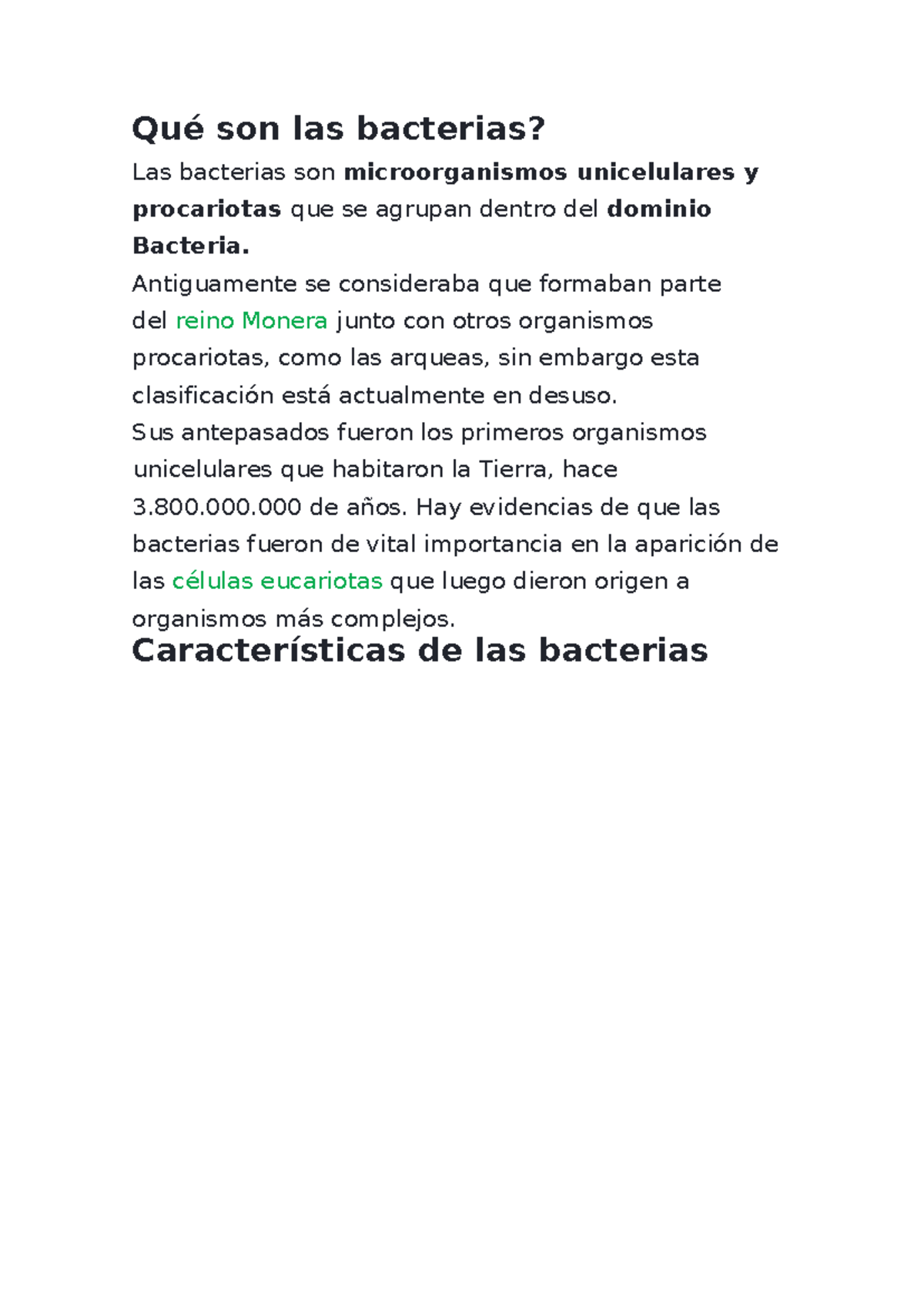 Bacteria - Qué son las bacterias? Las bacterias son microorganismos ...