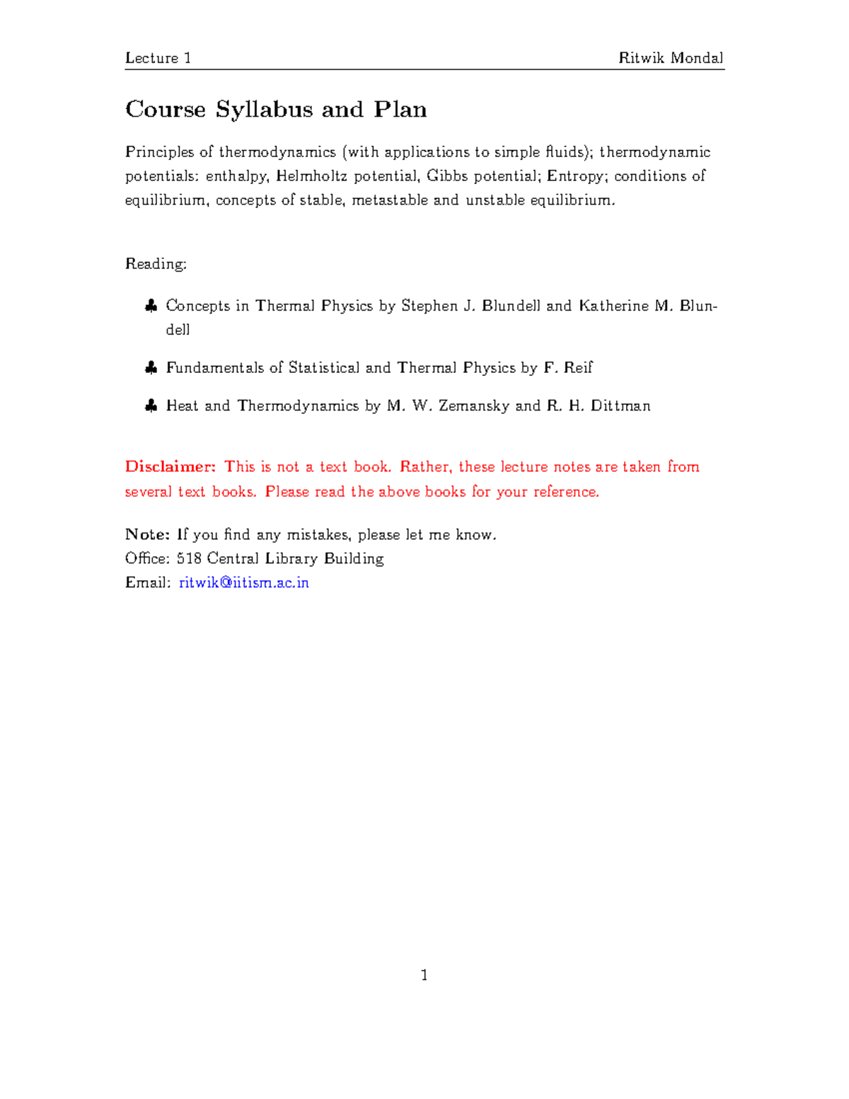 Thermodynamics 16512394641609556709626 bea2858563 - Course Syllabus and ...