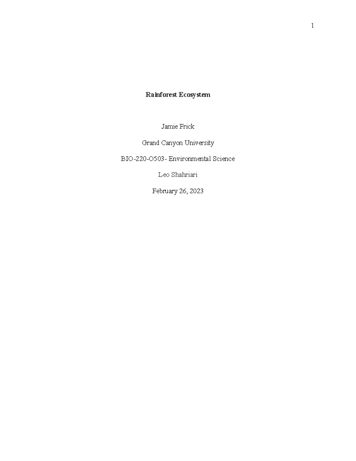 ADHD Comentary 11-27-2022 - Rainforest Ecosystem Jamie Frick Grand ...