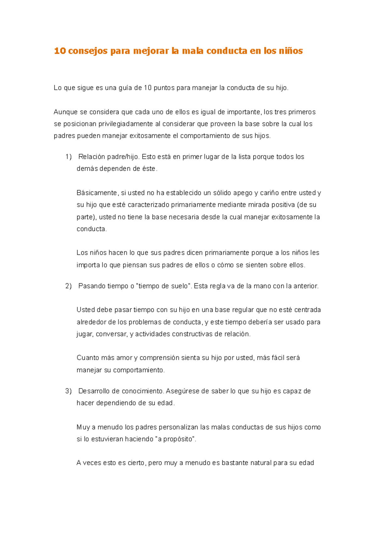 10 consejos para mejorar la mala conducta en los niños - Aunque se ...