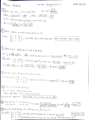 Calculus III Test 1 Review Materials - © vt = - 1-